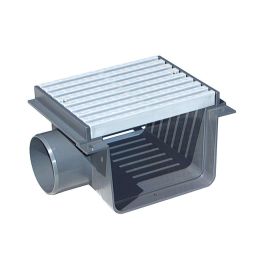 Overflow Trough - Central coupling with PVC grate