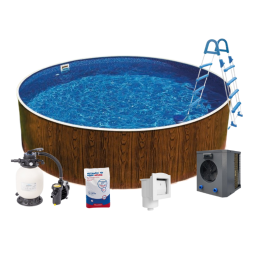 Above Ground Steel Wall Pool Azuro Wood Set Ø3,6x1,2 m (12 ft) with ...
